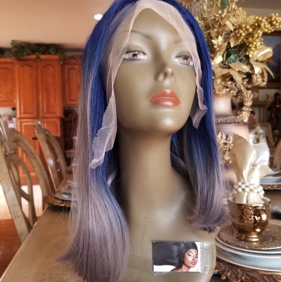 Accessories | Blue Gray Lace Front Wig | Poshmark